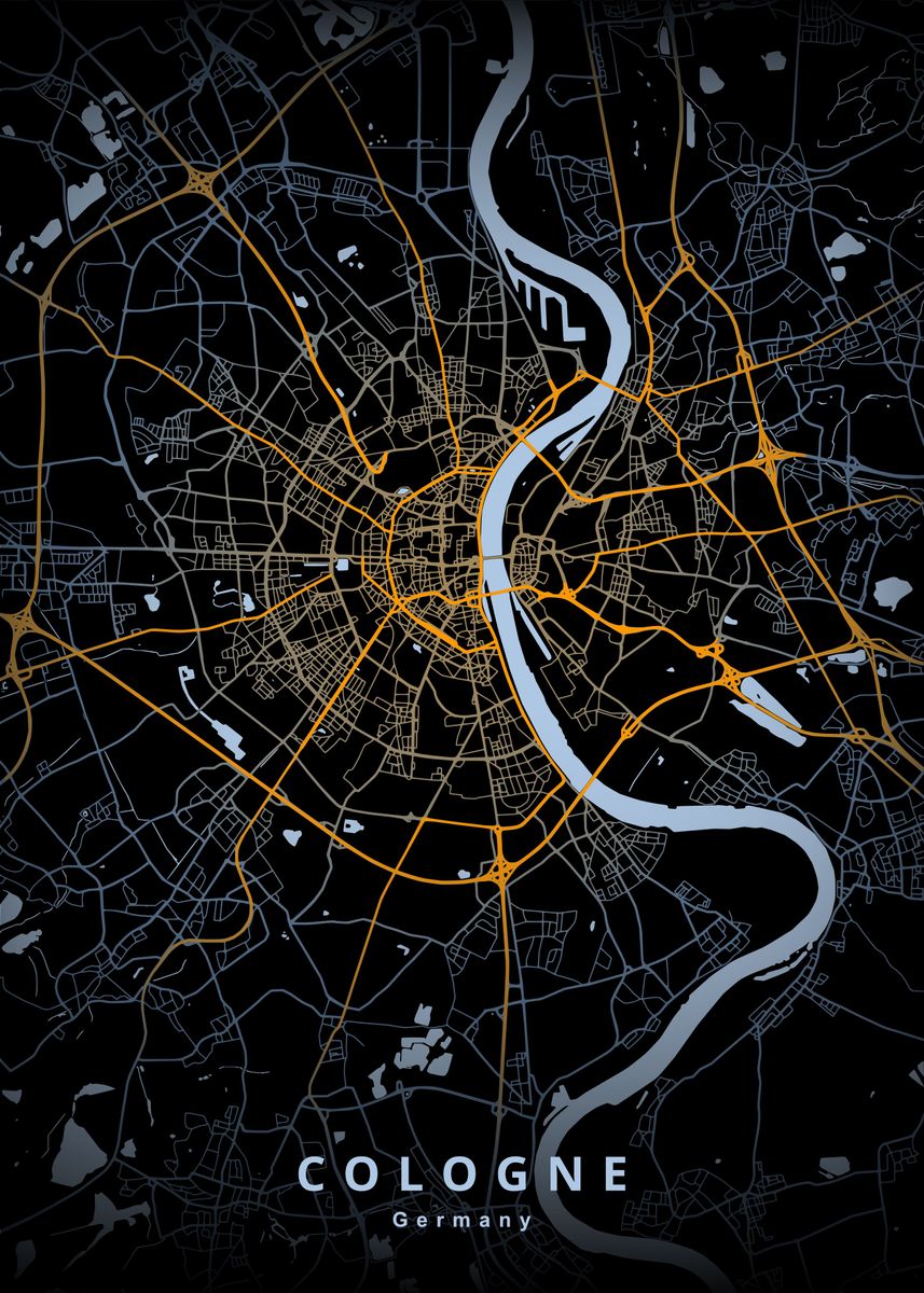 'Cologne' Poster, picture, metal print, paint by Deeo | Displate