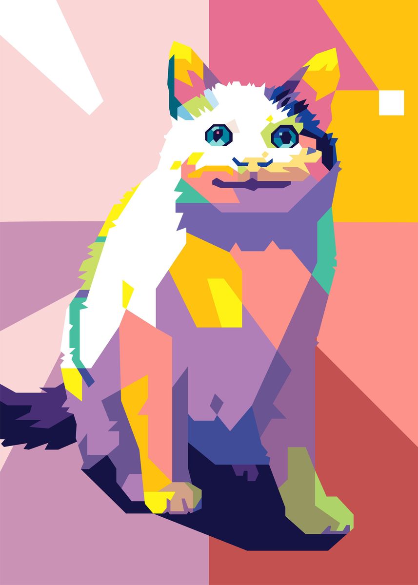 'Polite Cat Meme' Poster by Muifatin | Displate