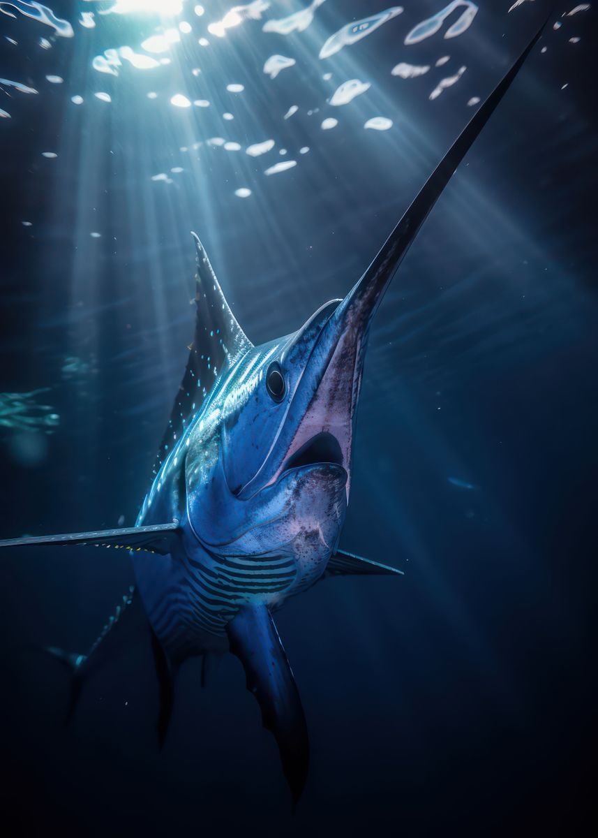 'Sleek swordfish' Poster, picture, metal print, paint by Zooscape ...