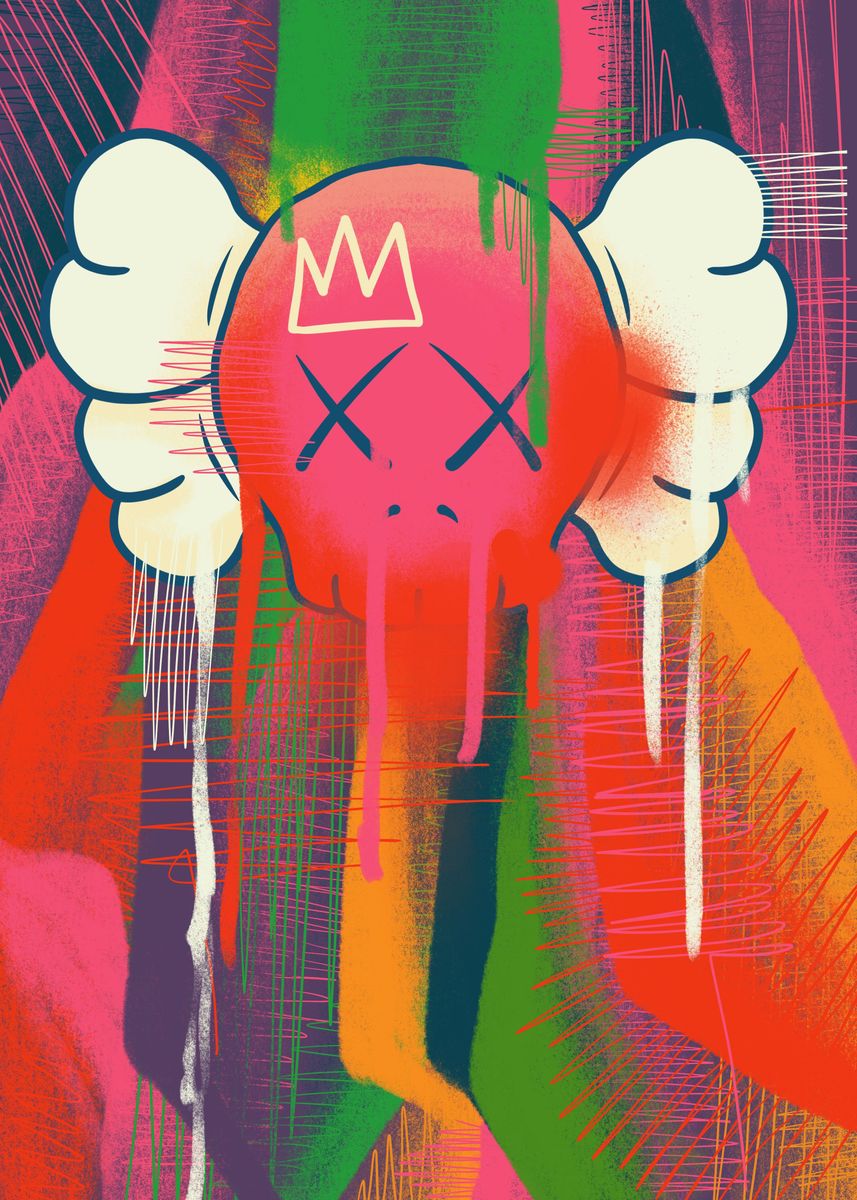'Kaws Dolls unique abstrac' Poster by masn | Displate