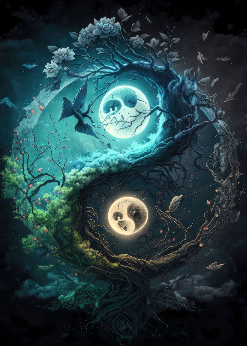 'Yin and Yang Balance' Poster, picture, metal print, paint by Creative ...