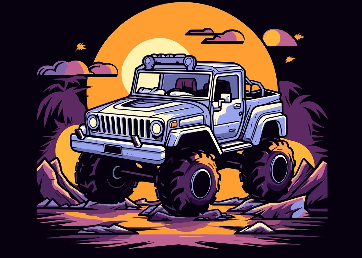 'Off road 4x4 extreme' Poster by Mobilunik | Displate