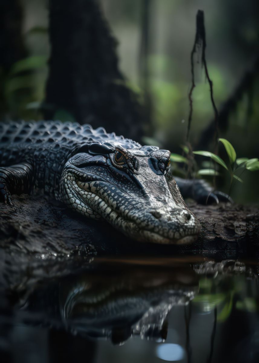 'Dangerous alligator' Poster, picture, metal print, paint by Zooscape ...