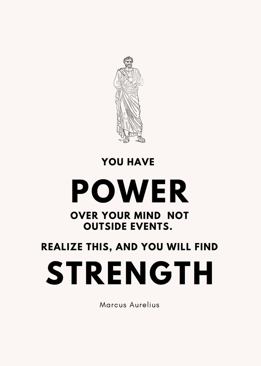 'Marcus Aurelius Quote 1' Poster, picture, metal print, paint by ...