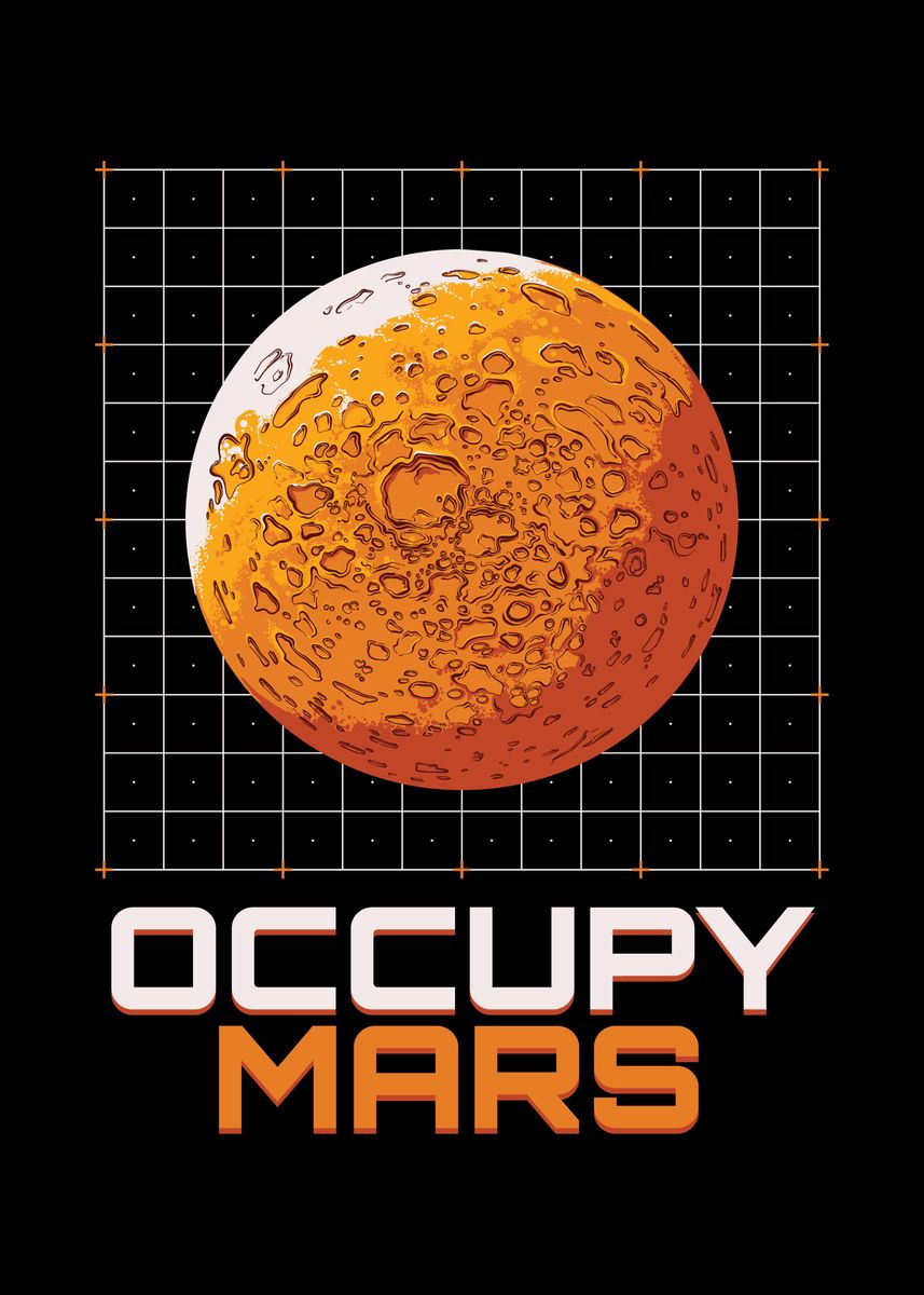 'Occupy Mars Planet Weltall' Poster, picture, metal print, paint by ...