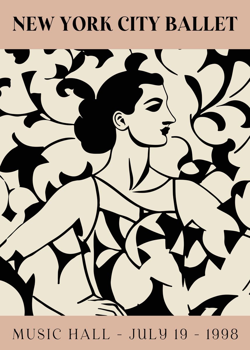 '1998 NYC Ballet Poster' Poster by BluePinkPanther | Displate