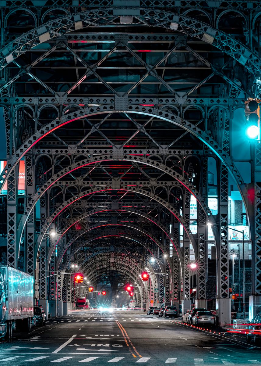 'Harlem Overpass' Poster, picture, metal print, paint by Planet ...