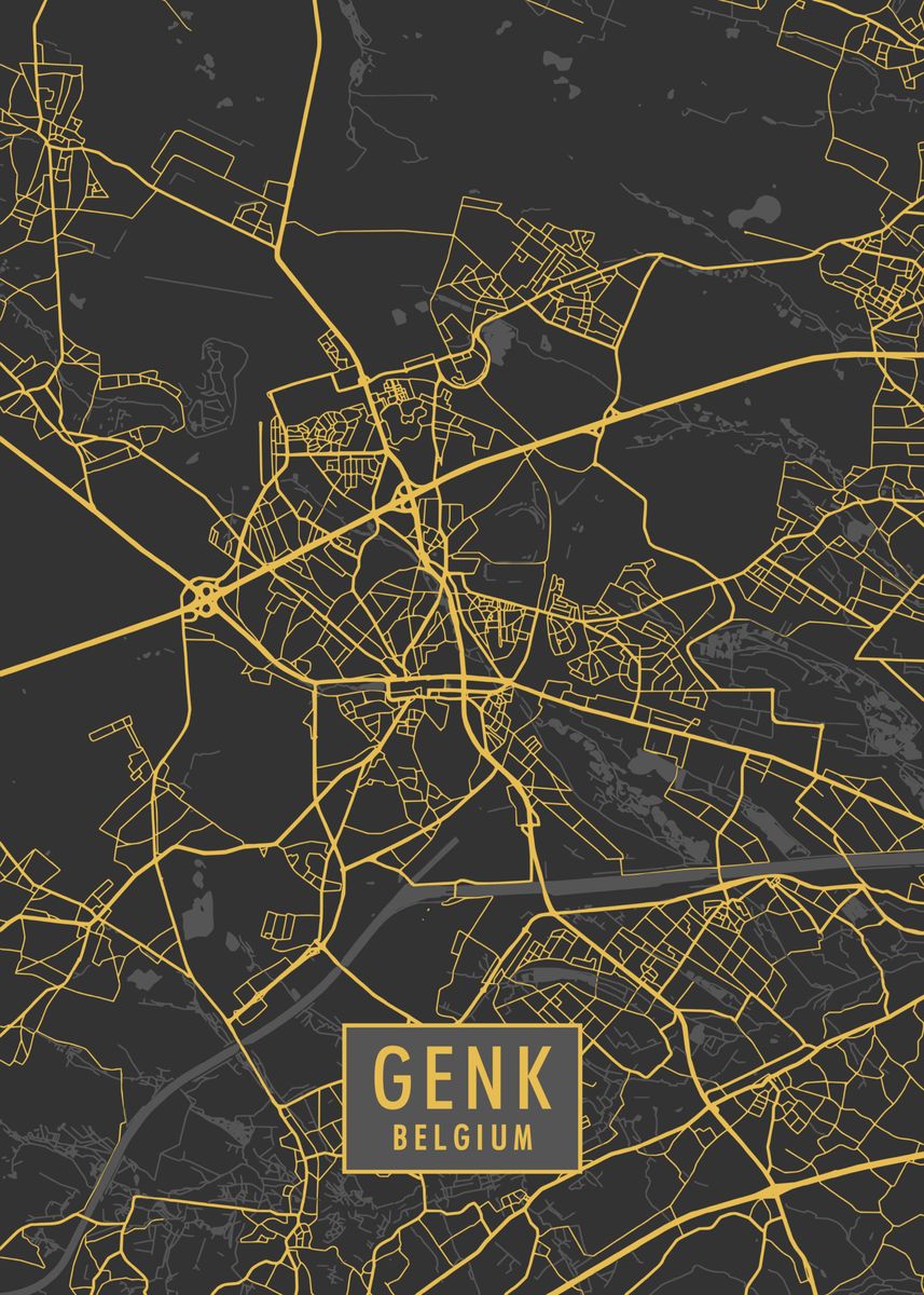 'Genk Belgium' Poster, picture, metal print, paint by Miracle Studio ...