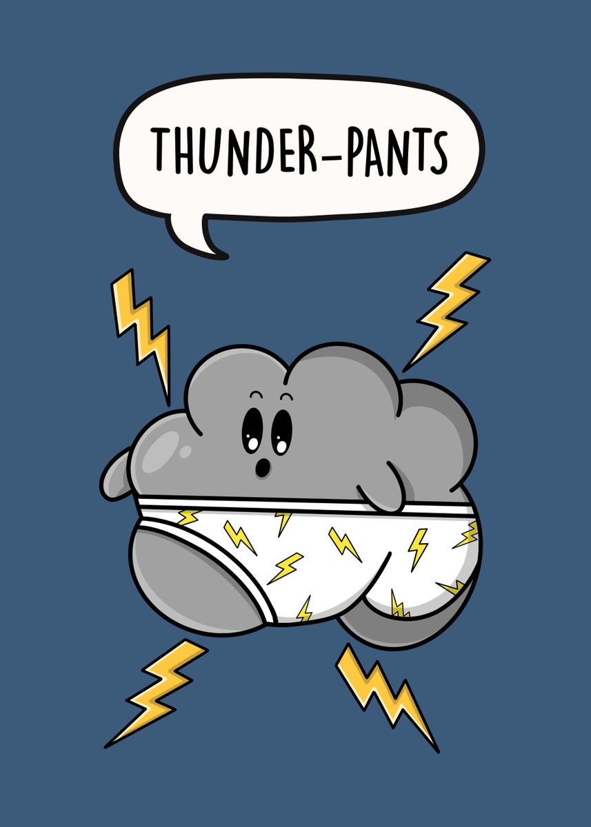 'Thunderpants' Poster, picture, metal print, paint by LEFD Designs ...