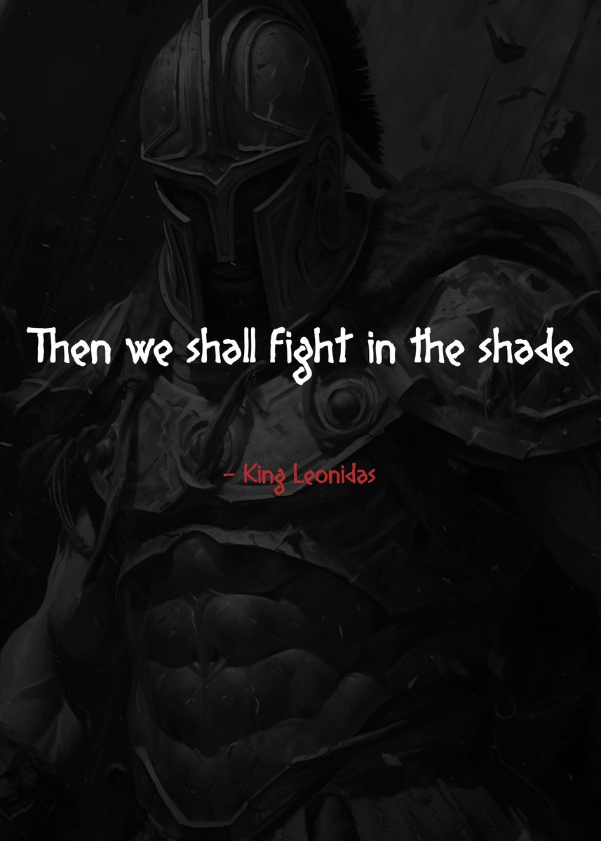 'Leonidas Fight In Shade' Poster, picture, metal print, paint by ...