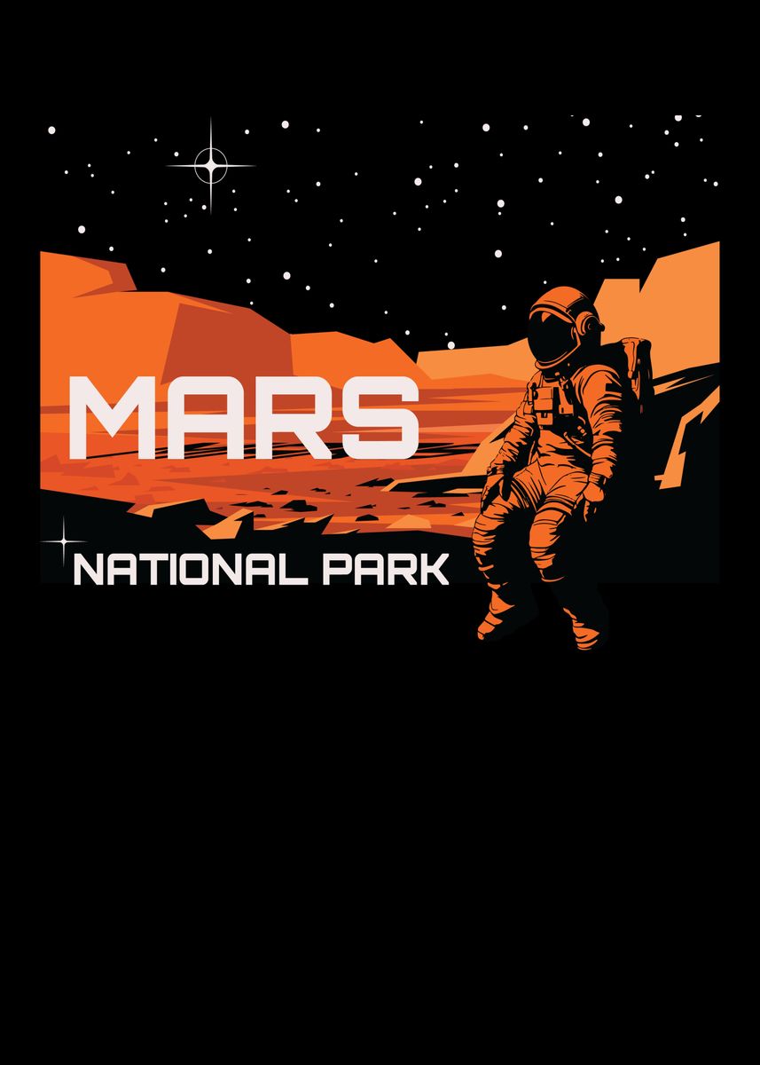 'Mars National Park Planet' Poster, picture, metal print, paint by ...
