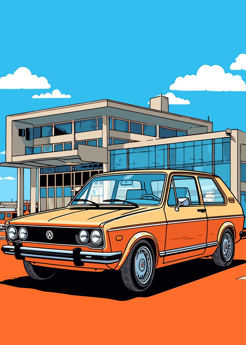 'Car Illustration' Poster by Qreative | Displate