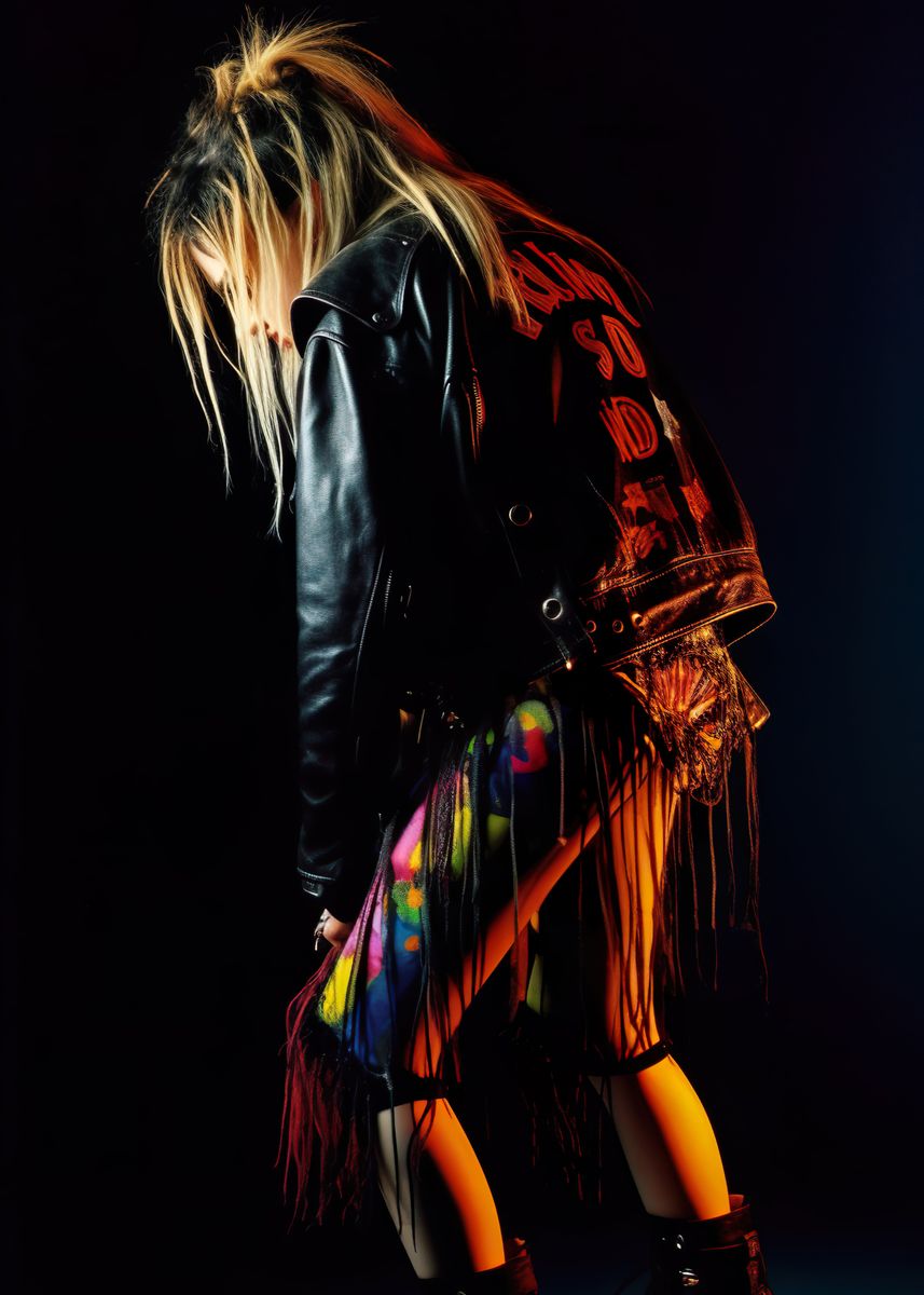 'Heavy Metal Punk Girl' Poster, picture, metal print, paint by ...