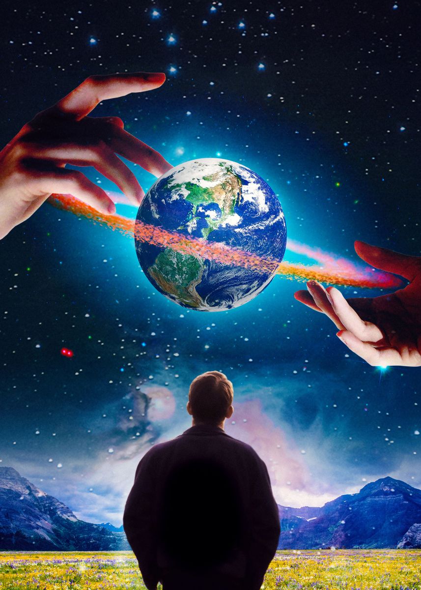 'The Cosmic Dialogue' Poster, picture, metal print, paint by seam less ...