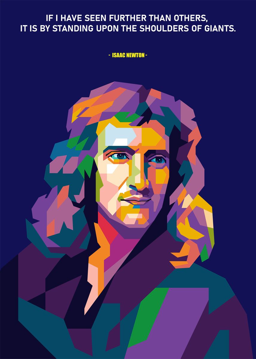 'Isaac Newton' Poster, picture, metal print, paint by Muifatin | Displate