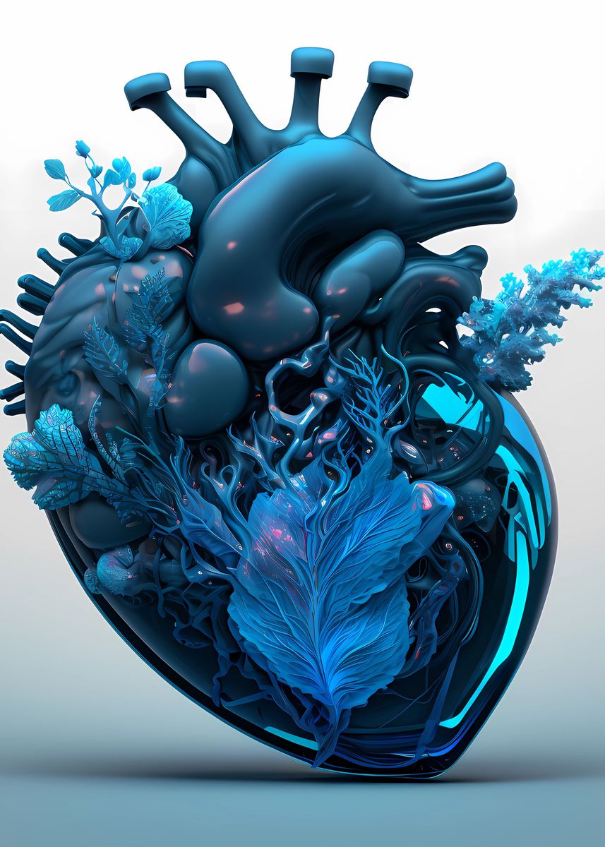 'Dark heart' Poster, picture, metal print, paint by Oleksandr Kovalov ...