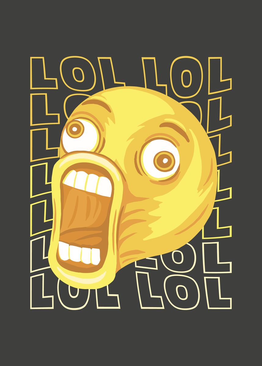 'Emoji Laughing' Poster, picture, metal print, paint by Cool Worker ...