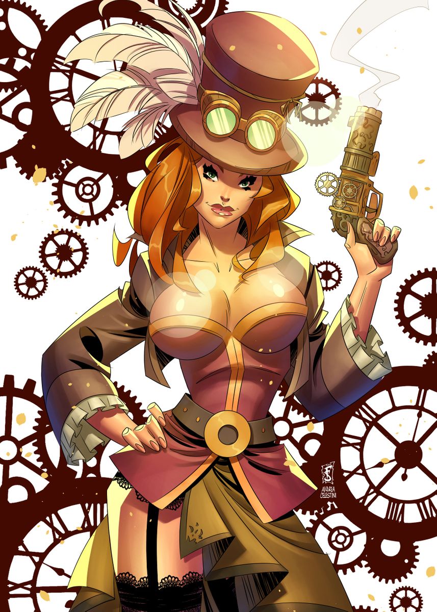 'Steampunk Liberated' Poster, picture, metal print, paint by Last Ember ...