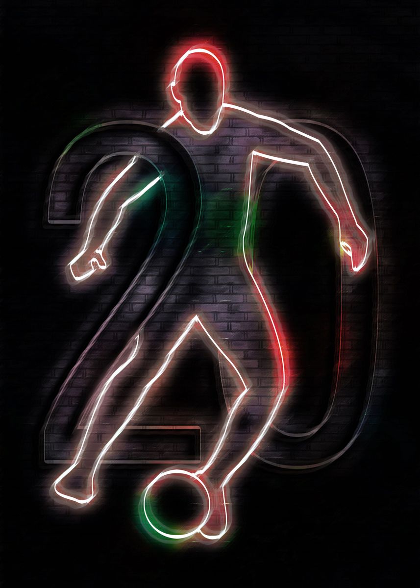 'football 20' Poster, picture, metal print, paint by Izmo Scribbles ...