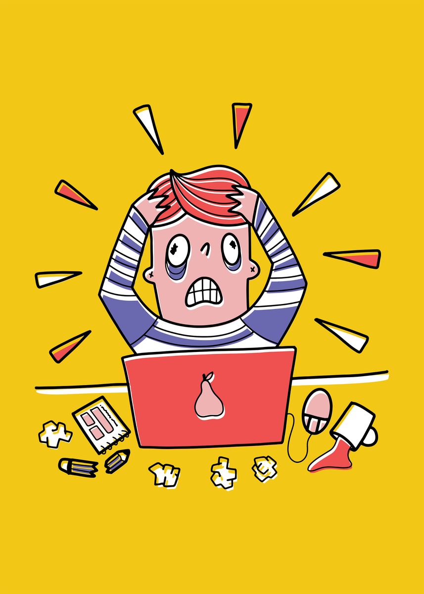 'Stressed Designer' Poster, picture, metal print, paint by Cool Worker ...