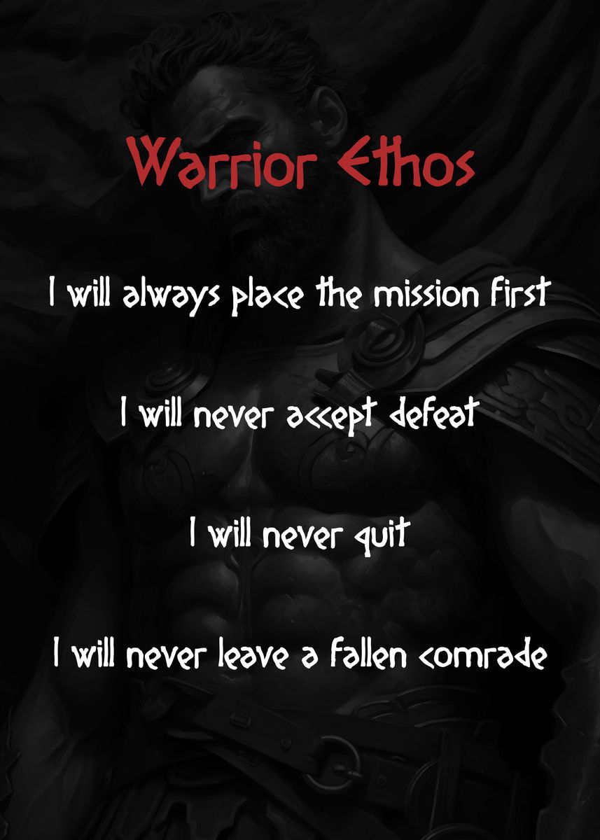 'Warrior Ethos' Poster, picture, metal print, paint by GoodLifeImages ...