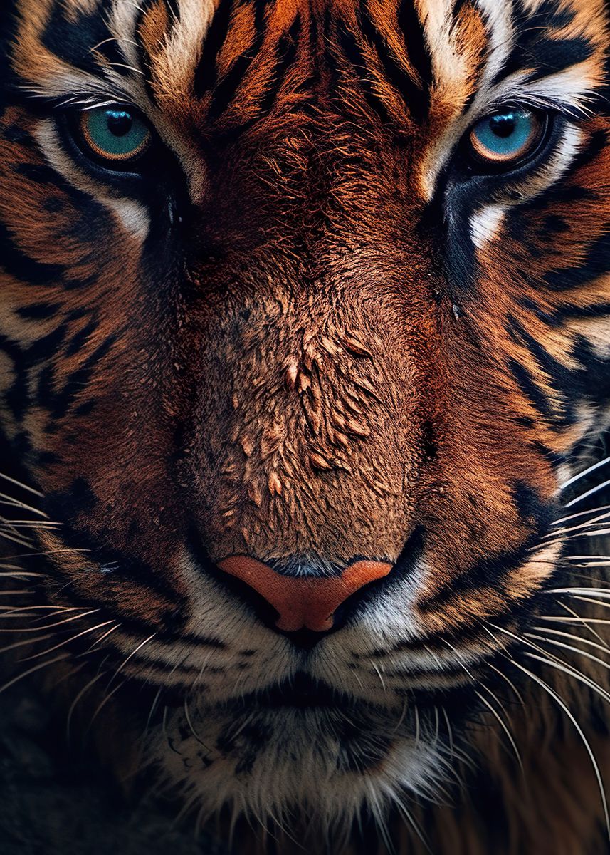 'Tiger Portrait' Poster by GLITCHED ART | Displate
