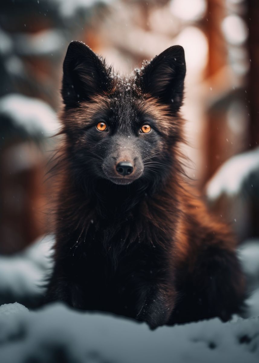 'Black Fox' Poster, picture, metal print, paint by DM Photography ...