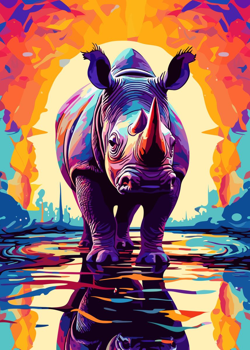 'Animal Pop Art' Poster, picture, metal print, paint by Qreative | Displate