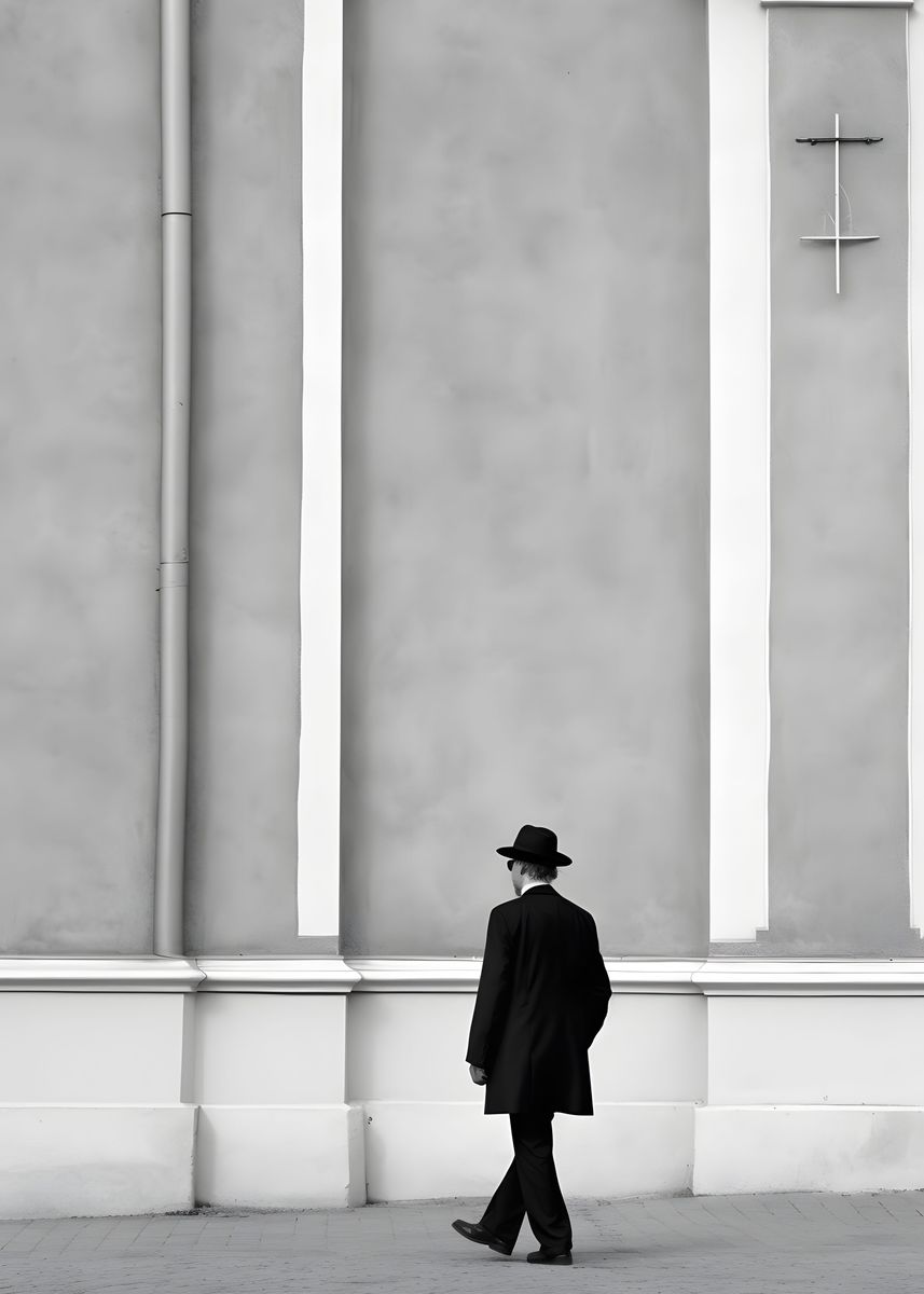 'Man in Black Suit' Poster, picture, metal print, paint by David ...