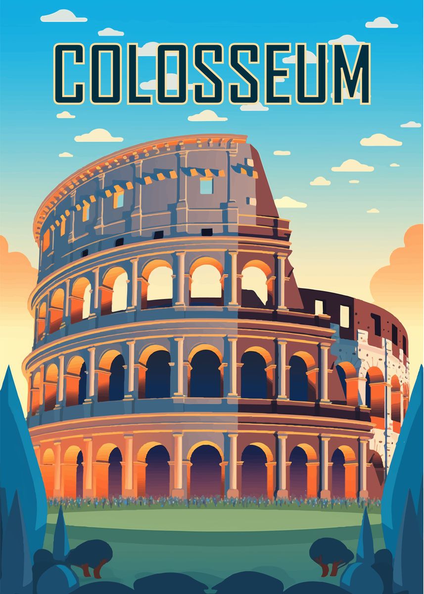 'Journey to Ancient Rome' Poster by jodotodesign | Displate