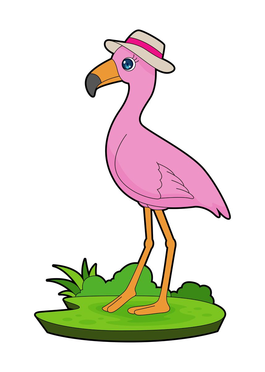 'Flamingo Hat' Poster, picture, metal print, paint by Markus Schnabel ...