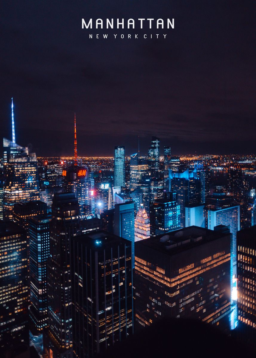 'Manhattan ' Poster, picture, metal print, paint by Explore Universe ...