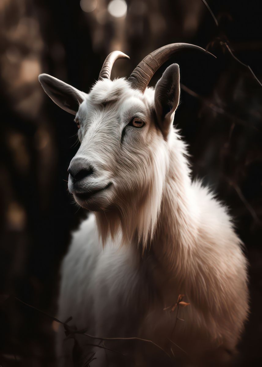 'Silent goat' Poster, picture, metal print, paint by Zooscape Wildlife ...