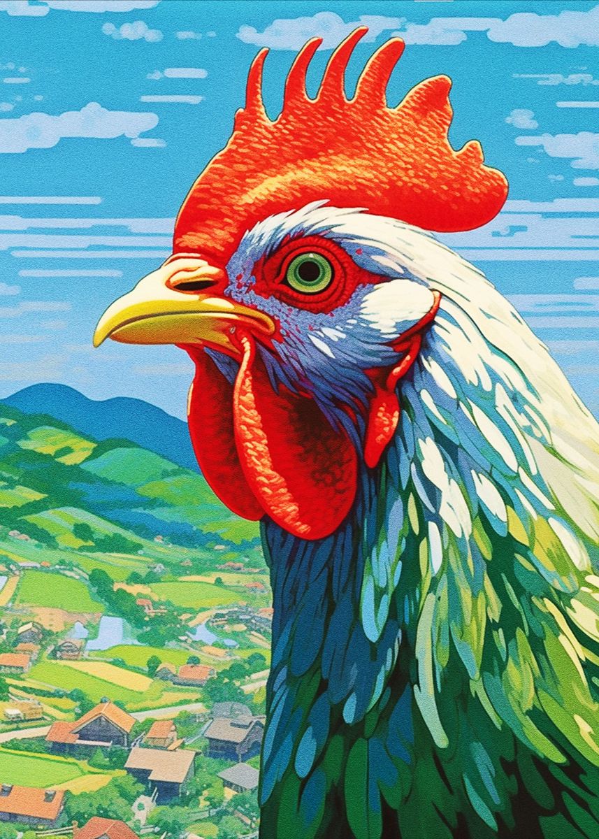 'Roster portrait' Poster, picture, metal print, paint by Fachrul Abqary ...