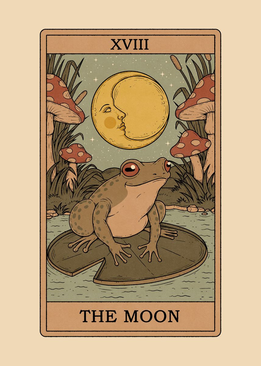 'The Moon Frog' Poster, picture, metal print, paint by Thiago Corrêa ...