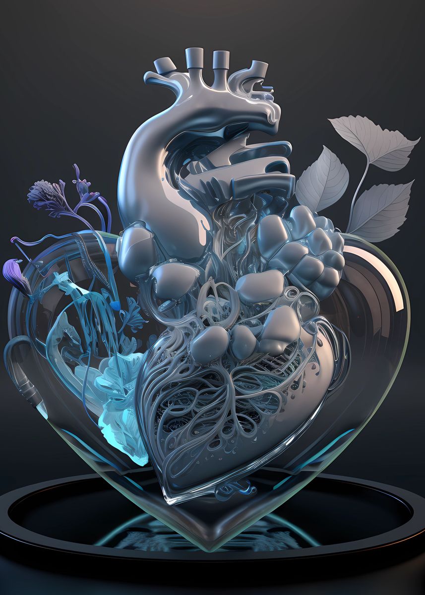 'Heart art' Poster, picture, metal print, paint by Oleksandr Kovalov ...