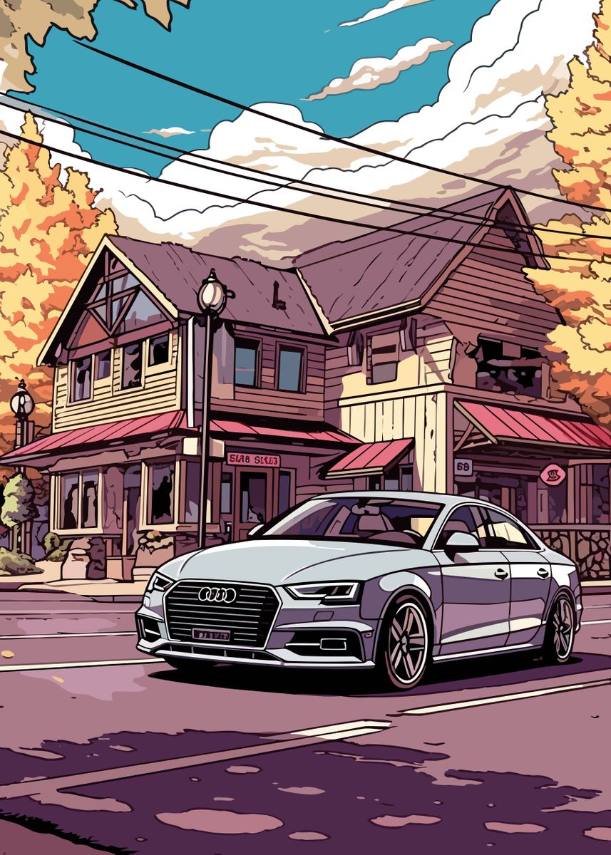 'Car Minimalist' Poster by Qreative | Displate