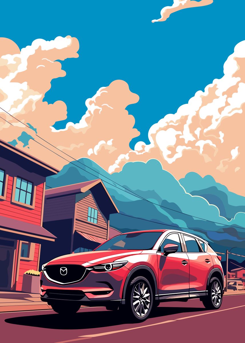 'Car Minimalist' Poster, picture, metal print, paint by Qreative | Displate