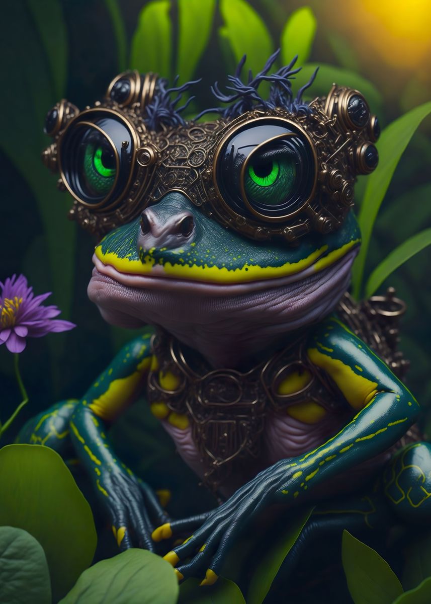 'Funny Frog Steampunk' Poster by Sergey Sedunov | Displate