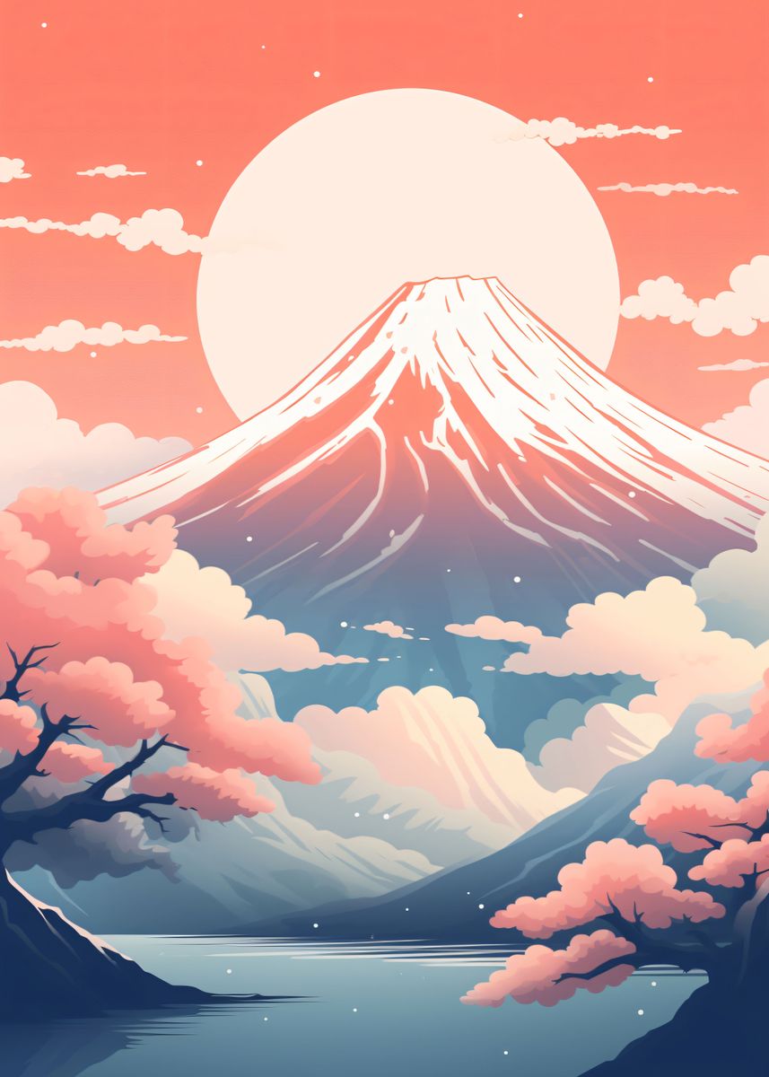 'Japanese Landscape' Poster by Conceptual Photography | Displate