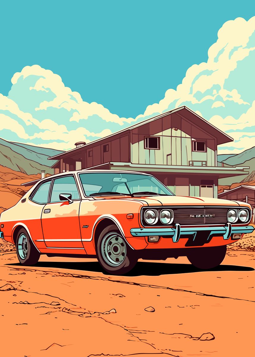 'Car Minimalist' Poster, picture, metal print, paint by Qreative | Displate