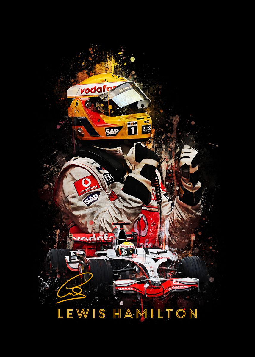 'Lewis Hamilton' Poster by Daisy Donna | Displate