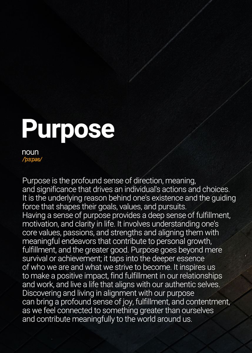 'Purpose' Poster, picture, metal print, paint by Mr Penguin | Displate