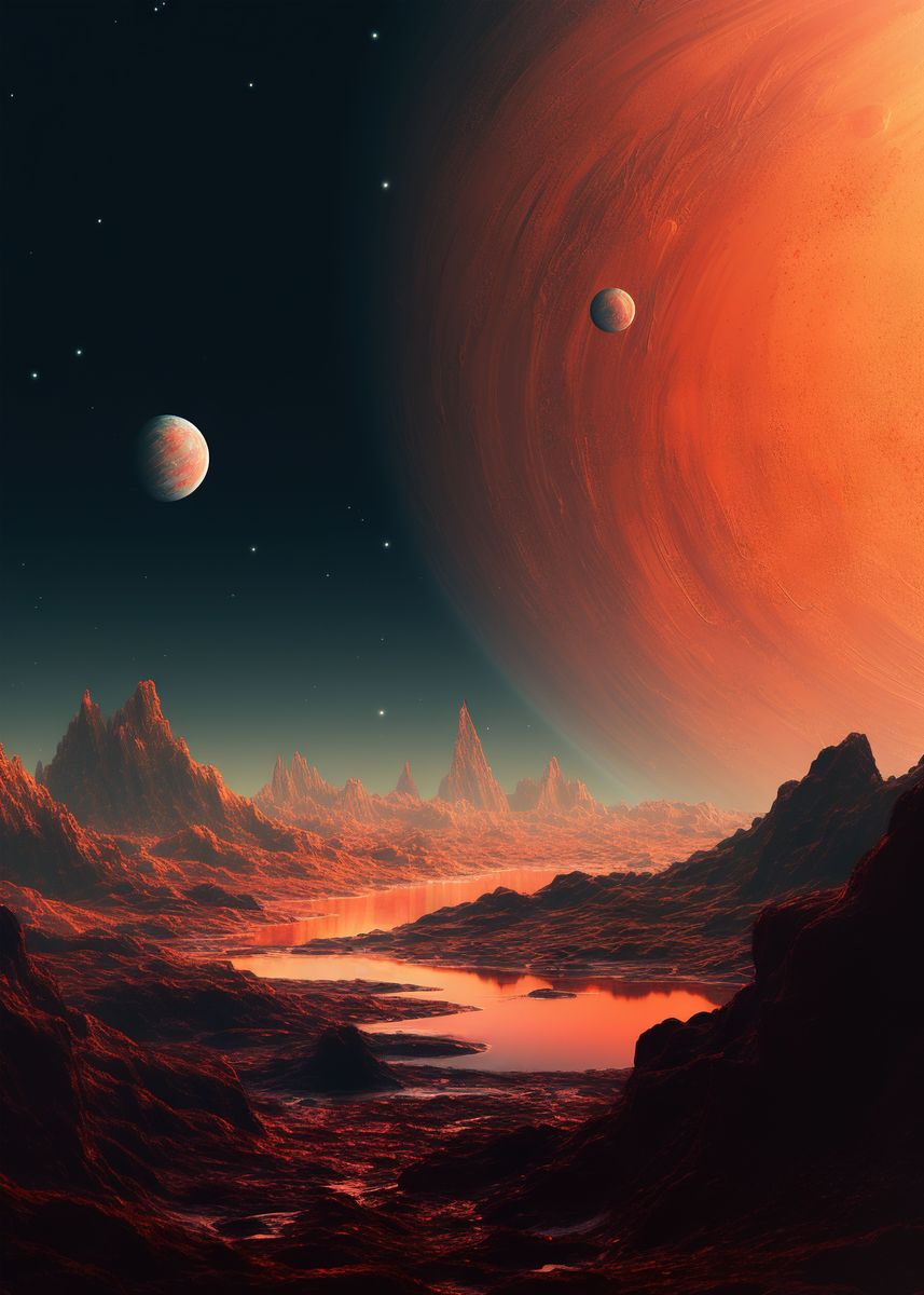 'Galactic Planetary Wonders' Poster, picture, metal print, paint by ...
