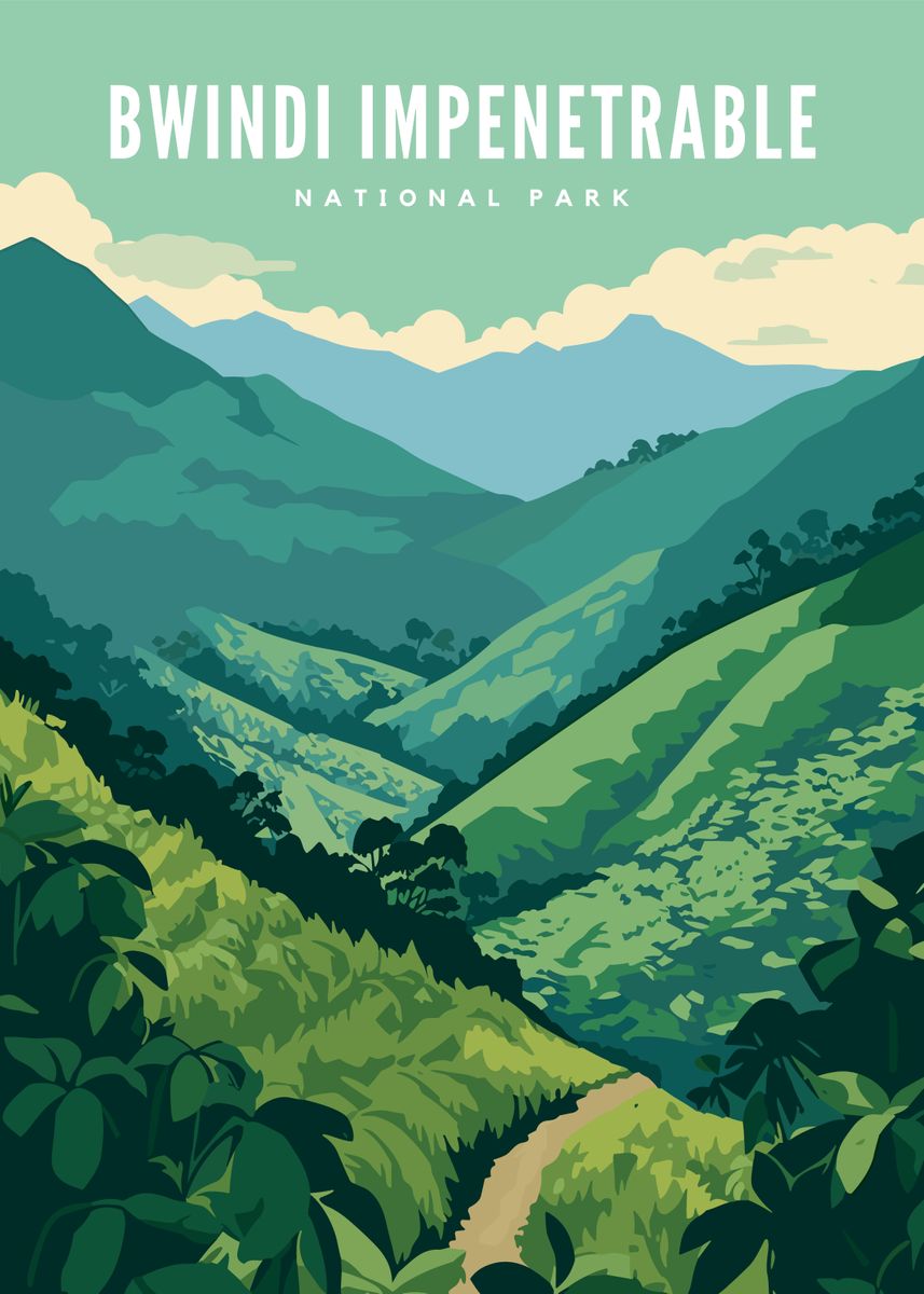 'Bwindi Impenetrable NP' Poster, picture, metal print, paint by Mark ...