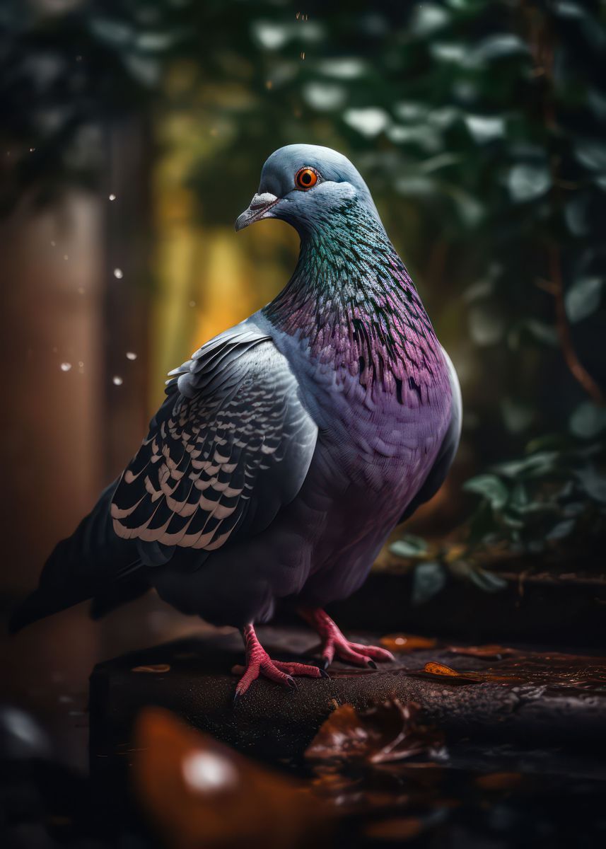 'Gorgeous pigeon' Poster, picture, metal print, paint by Zooscape ...