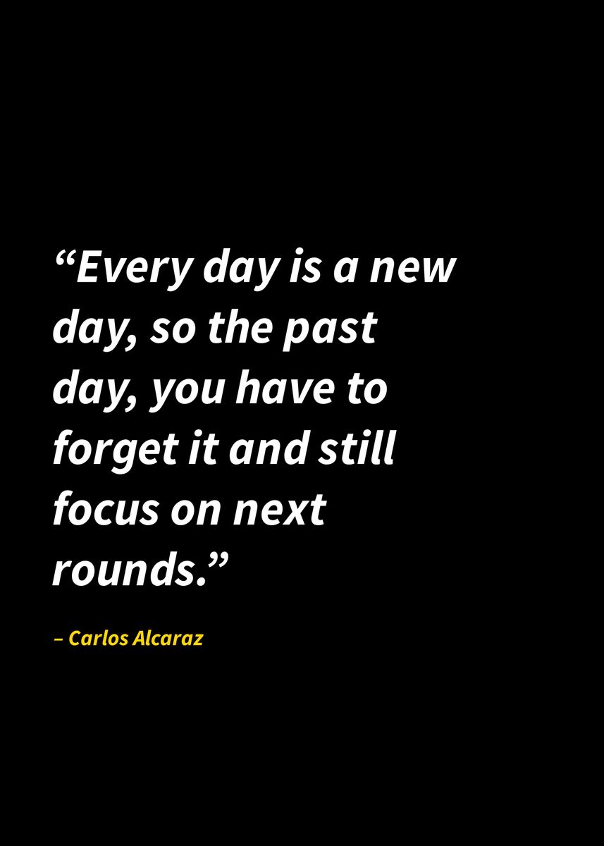 'Carlos alcaraz quotes ' Poster, picture, metal print, paint by iwak ...