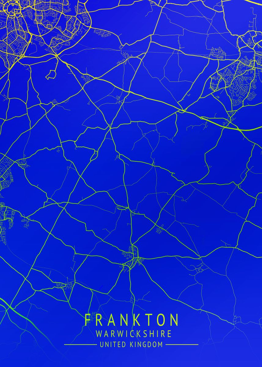 'Frankton UK City Map' Poster by Gigi Bgm | Displate