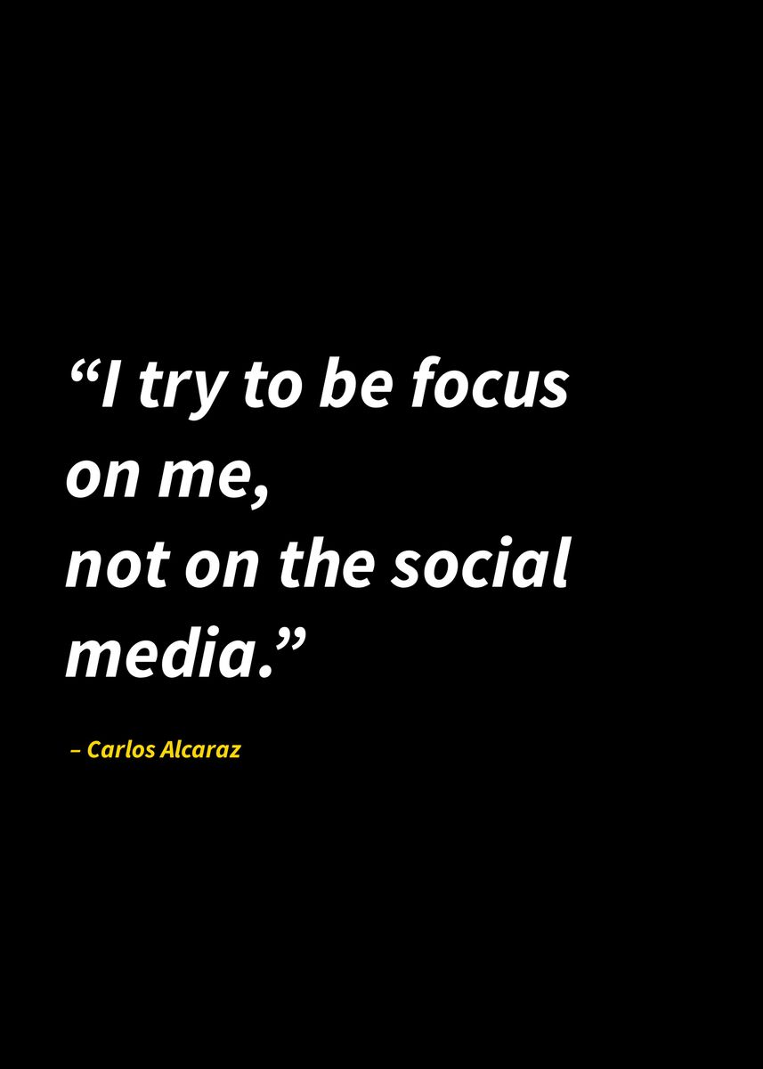 'Carlos alcaraz quotes ' Poster, picture, metal print, paint by iwak ...