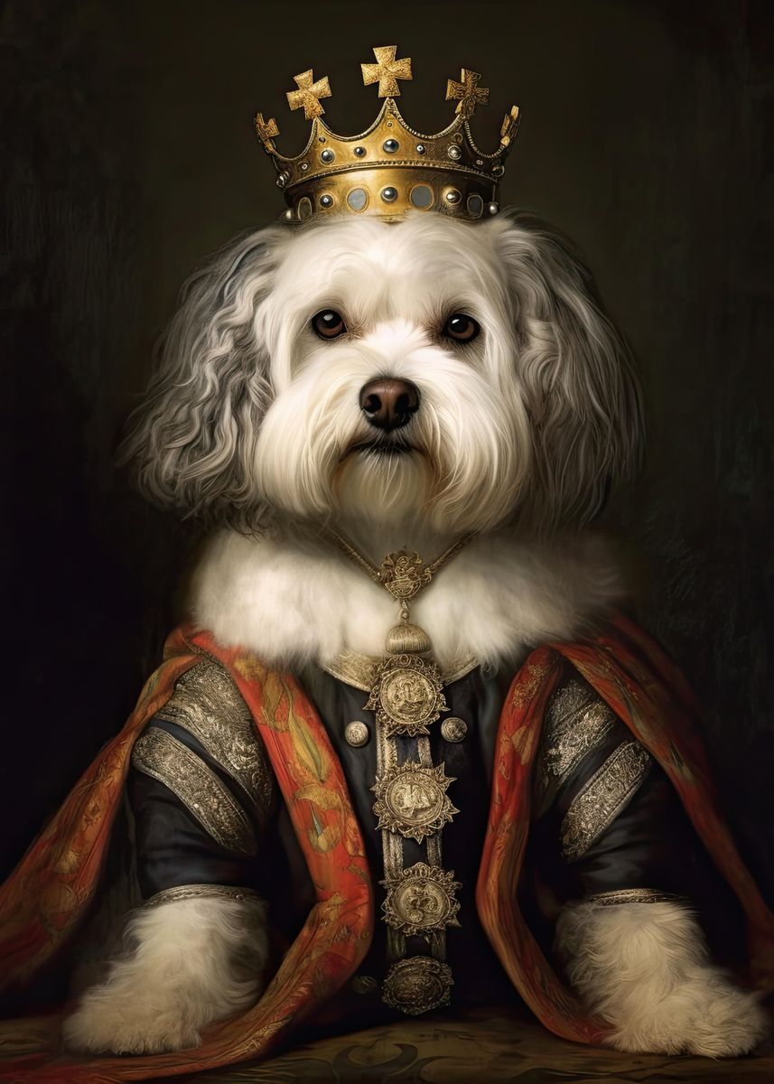 'Havanese The King' Poster, picture, metal print, paint by PetPrints | Displate
